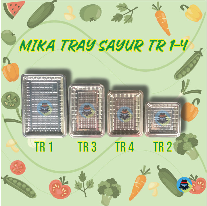 (Isi 50) TRAY MIKA PLASTIK SAYUR DAN BUAH TR 1 2 3 4 5 6 TEBAL ALAS ...