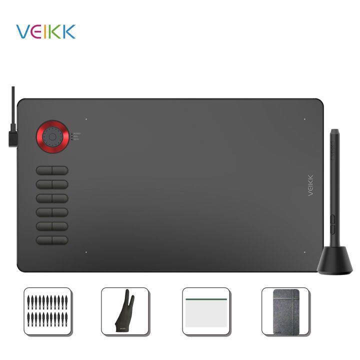 VEIKK A15Pro Digital Drawing Tablet of 10x6 Inch Graphics Tablets 12 ...