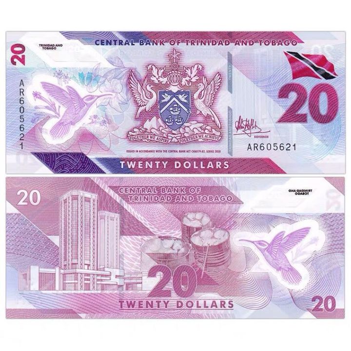 特立尼达和多巴哥 Trinidad & Tobago banknote 20 Dollars, 2020, P-NEW, Polymer ...