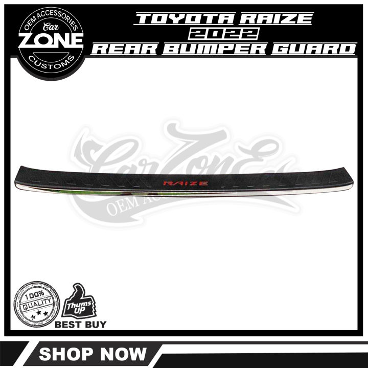 Toyota Raize 2022 Rear Bumper Guard/ Rear Stepsill (Black with red Logo ...