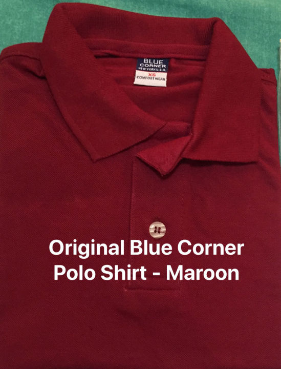 Original Blue Corner Men's Plain Polo Shirt (Maroon - Red wine) | Lazada PH