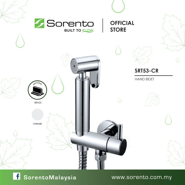 SORENTO SRT53-CR Bathroom Hand Bidet c/w Angle Valve c/w 1.2m Flexible ...