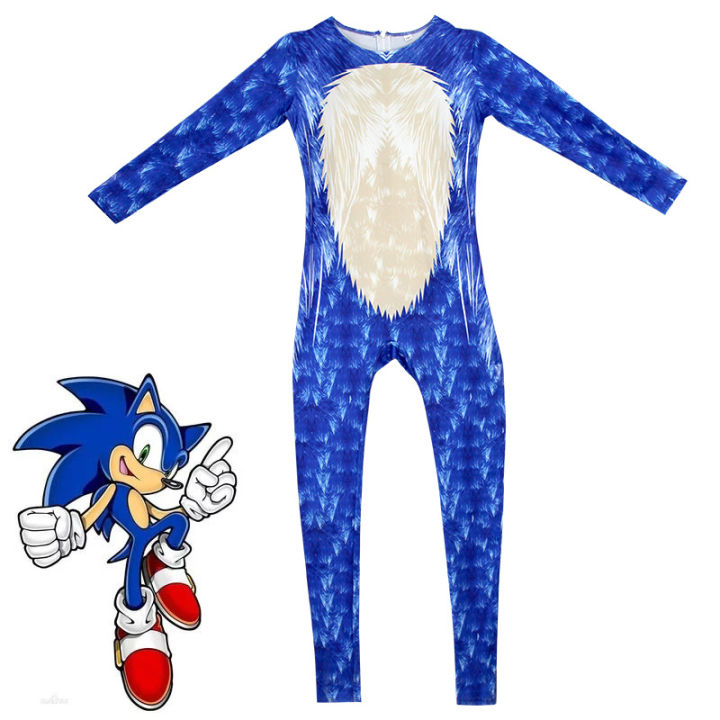 Sonic The Hedgehog Costume Halloween Carnival cos Costume Supersonic ...