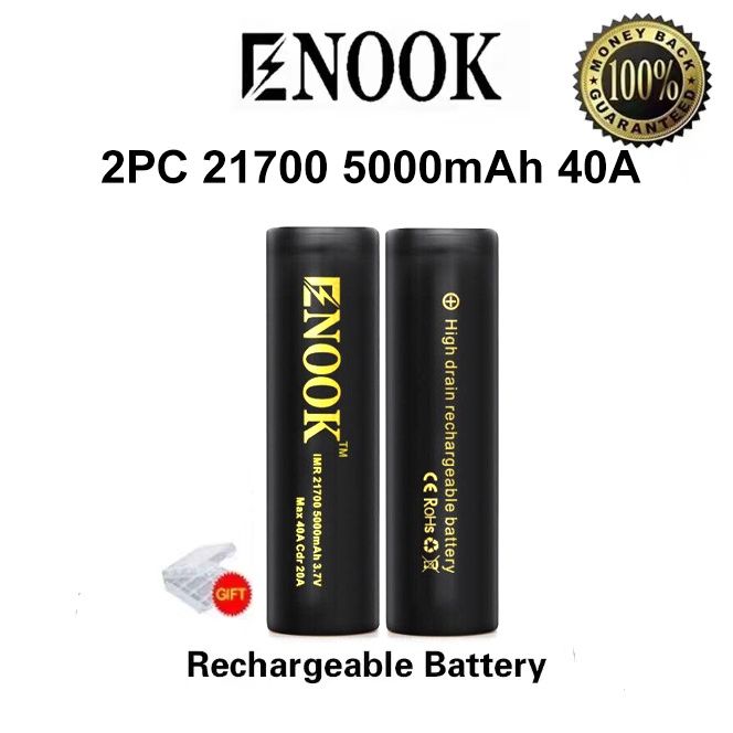 Enook 21700 5000mAh Rechargeable Battery 3.7V 40A pack | Lazada PH