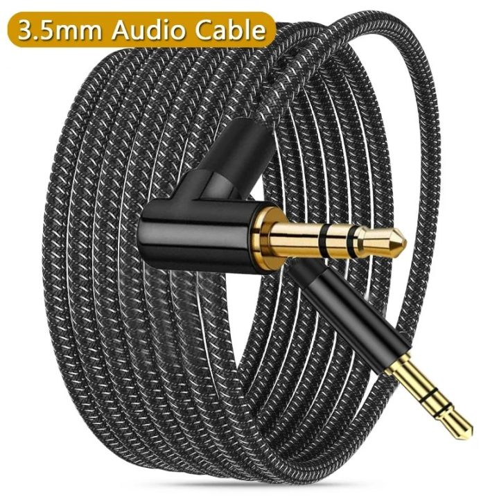 3/2/1.5/1/0.5cm Elbow Aux Speaker Cable 3.5mm Jack Audio Cable for Car ...