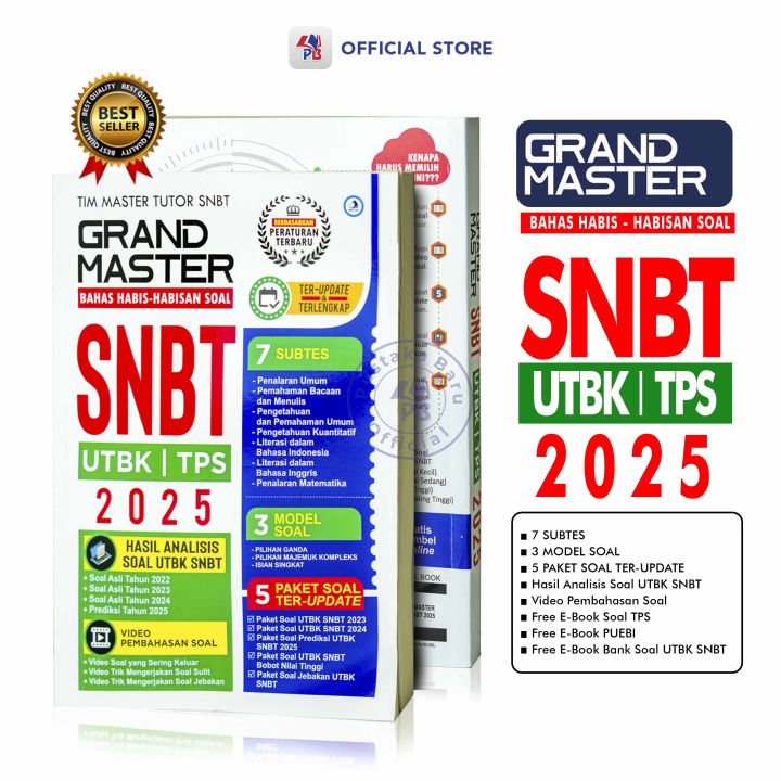 Buku UTBK SNBT 2025 / Grand Master UTBK SNBT 2025 / Kompas Ilmu | Lazada Indonesia