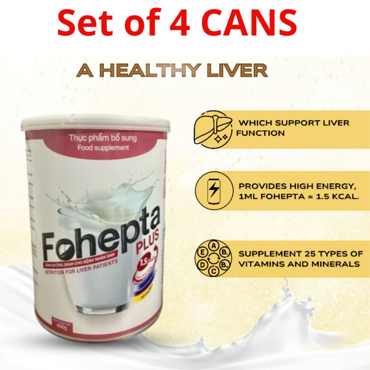 SET OF 4 - FOHEPTA COLOSTRUM MILK 400g, FOR LIVER SUPPORT AND HEPATITIS ...