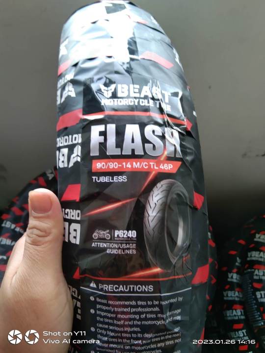 BEAST FLASH TUBELESS TIRE 90X90X14 | Lazada PH