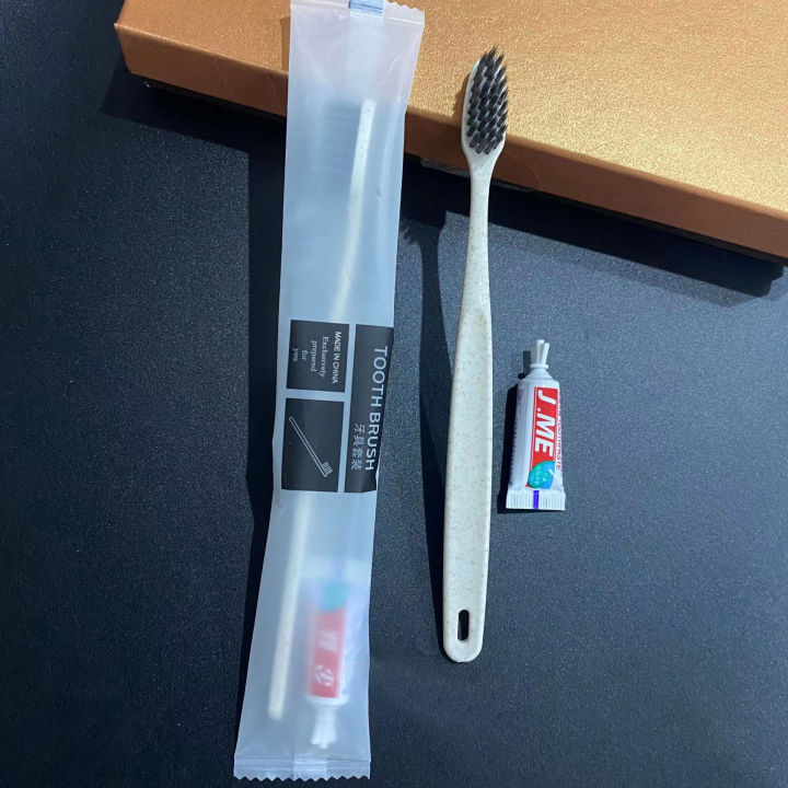 100 disposable toothbrushes and toothpaste separately packaged adult ...