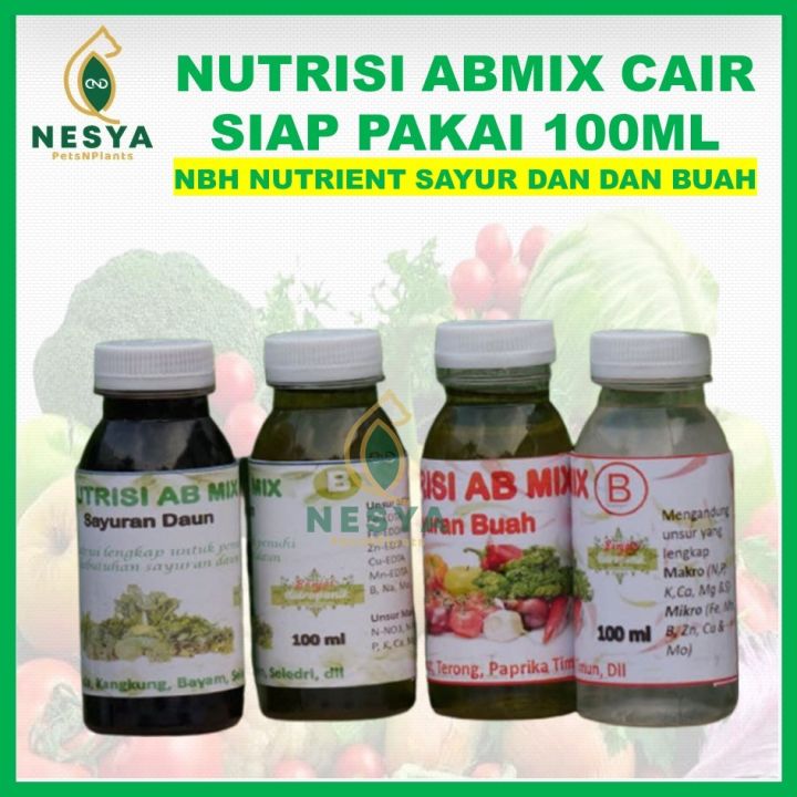 Nutrisi AB MIX ABMIX Sayur Daun dan Sayur Buah 100 ml Cair Siap Pakai ...