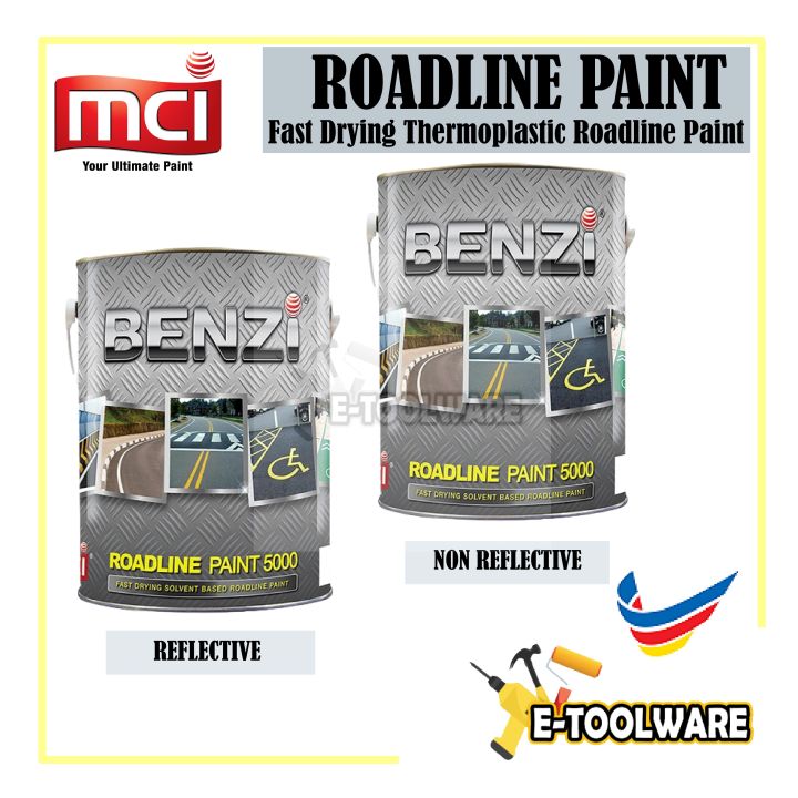 5L MCI Roadline Paint (Reflective / Non Reflective) Road Line Traffic ...