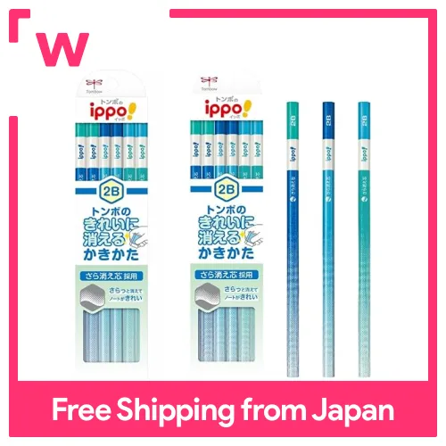 Tombo Pencil ippo Kakikata Pencil 2B 1 dozen Blue KB-KSKM01-2B (x 2) | Lazada Singapore