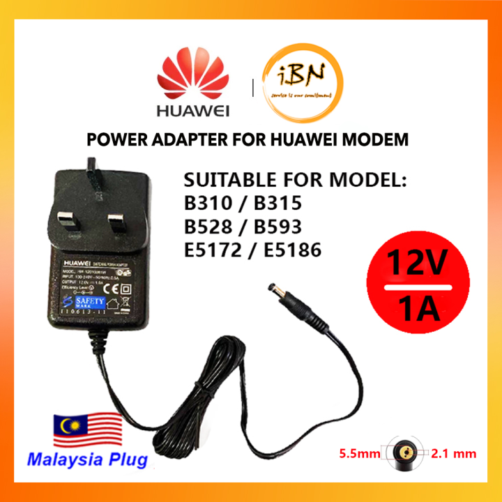 100% ORIGINAL Huawei B310 / B315 Modem Adapter AC TO DC 12V 1A ...