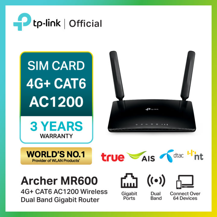 Archer Mr600 4g Cat6 Ac1200 Wireless Dual Band Gigabit Router เราเตอร์