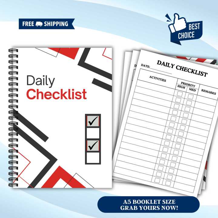 Daily Checklist Notebook | Lazada PH