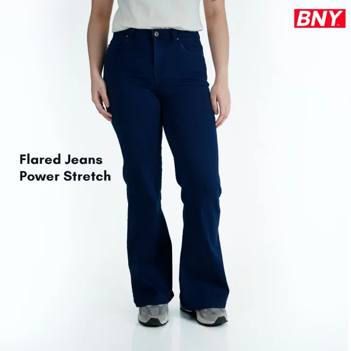 BNY LADIES' FLARED JEANS POWER STRETCH (450) | Lazada PH