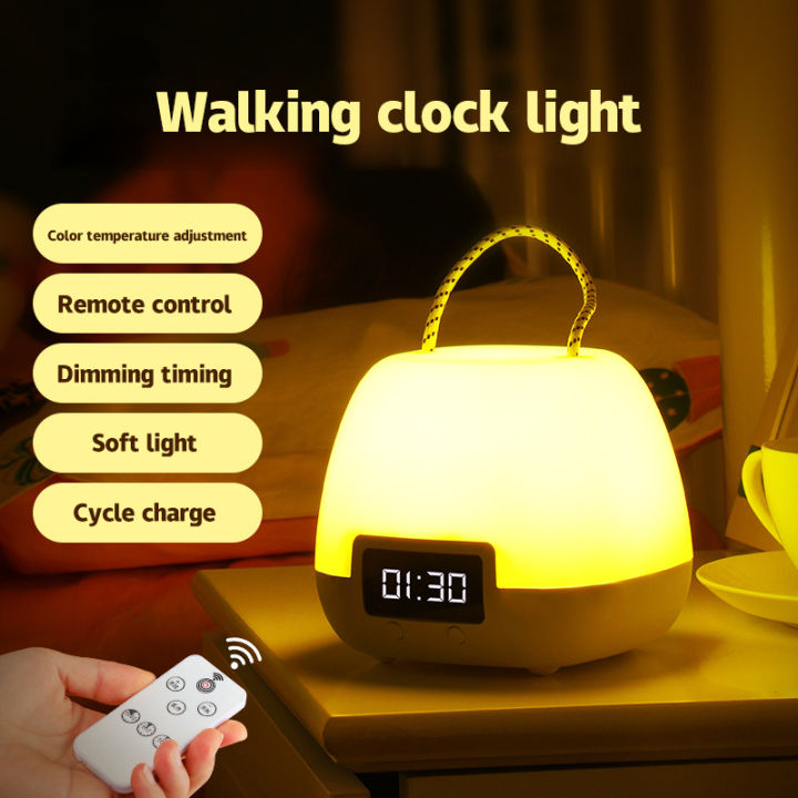 YONUO Đèn LED Điều Khiển Từ Xa 4W Có Thể Hẹn Giờ, Có Đồng Hồ Ba Màu Trang Trí Nhà Cửa-INTL ...