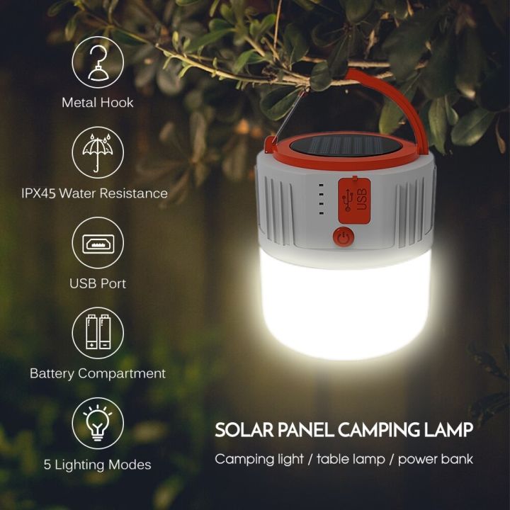 A40 A30 Solar Lamp With Power Bank Function Solar Bulb Emergency Light ...