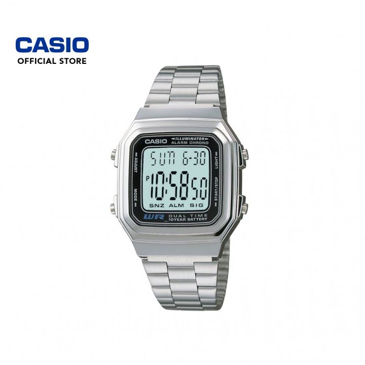 Casio Vintage A178WA-1A Stainless Steel Band Men Watch / Women Watch | Lazada