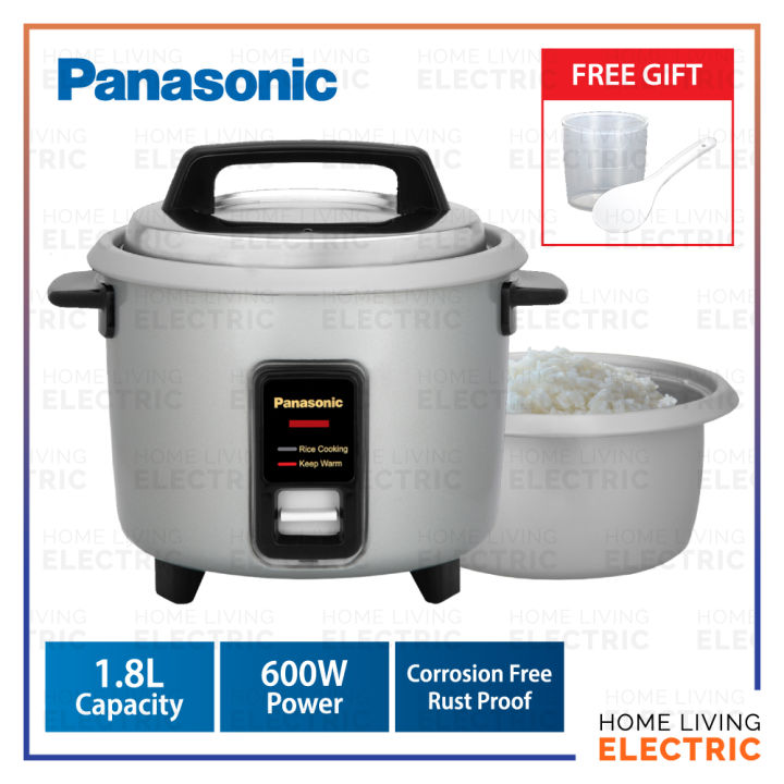 Panasonic 1.0L / 1.8L Conventional Rice Cooker with Corrosion Free Rust ...