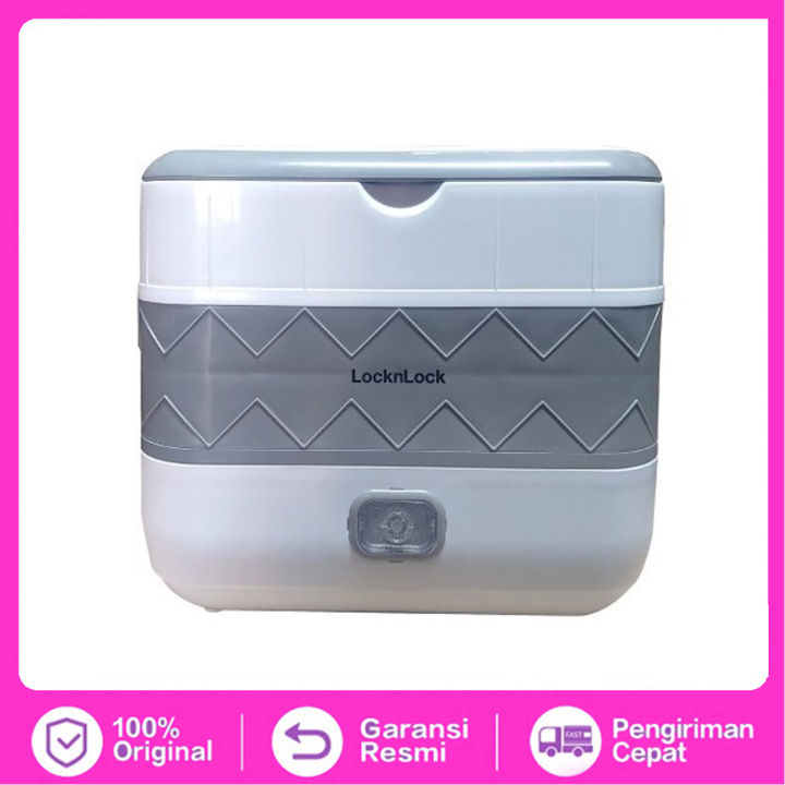 Lunch Box Electric Locknlock Ejr244wht 2 Layer 2,2 Liter | Lazada Indonesia