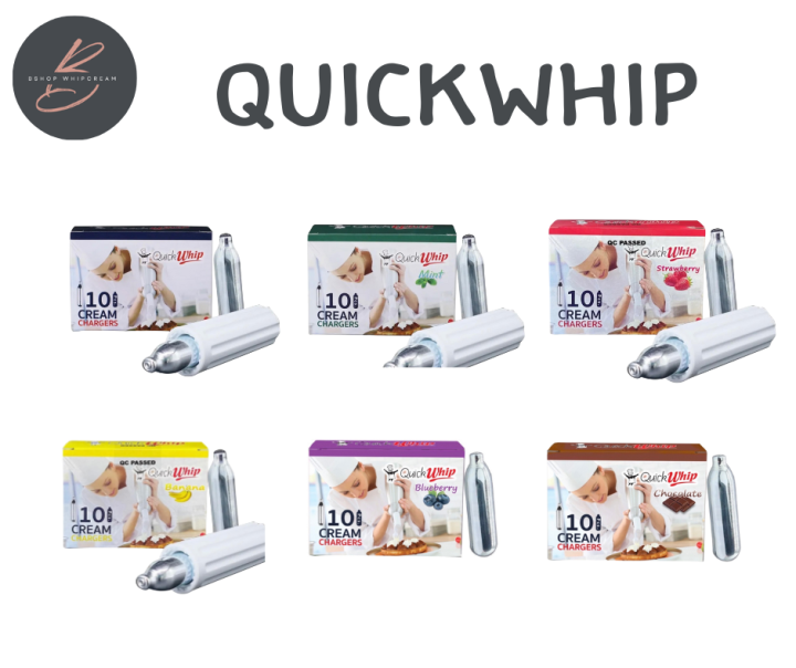 แก๊สวิปครีม Quick Whip แก๊สไนตรัสออกไซด์ หลากหลายกลิ่น | Lazada.co.th