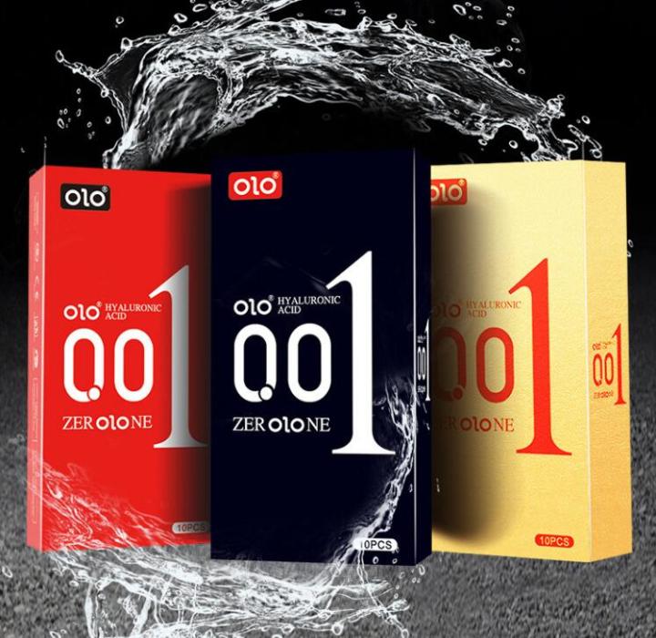 OLO 10PC/Box Black Ultra Thin 001 Natural Latex Sex Condoms | Lazada PH