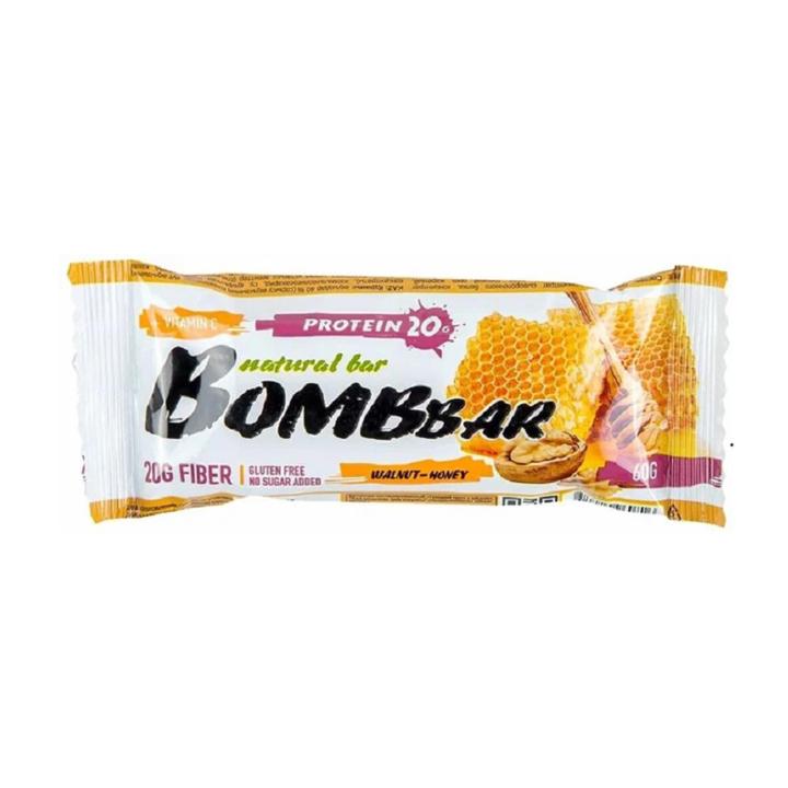 Bombbar Protein Bar 60G Walnut With Honey - High Fiber No Sugar Added ...