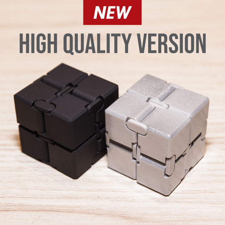 High Quality Infinity Cube Fidget Toy Upgraded Anti-Stress Metallic ...
