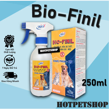 Bio Finil 250ml - Xịt ve rận bọ chét cái ghẻ trên chó mèo tận gốc ...