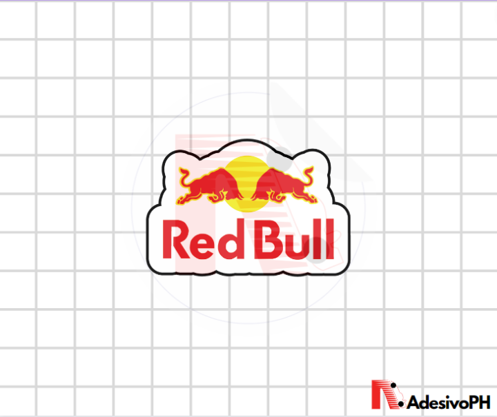 Red Bull Team Logo Sticker (White) - RED BULL / MATTE / Waterproof ...