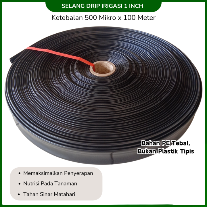 Selang Drip Irigasi Pertanian Panjang 100 Meter Lubang Pipa 1 Inch ...