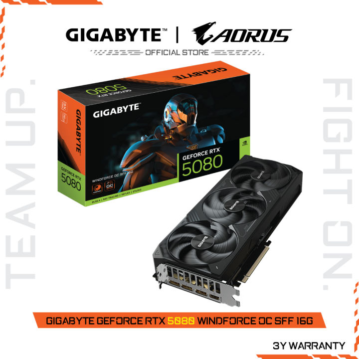 GIGABYTE GeForce RTX 5080 WINDFORCE OC SFF 16G (VGA Card) GV-N5080WF3OC-16GD-1.0 | Lazada.co.th