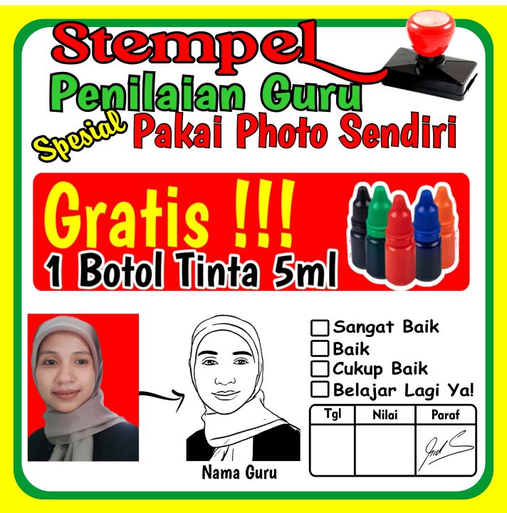 Stempel Nilai Guru Stempel Checked Stempel Reward BISA CUSTOM SUKA SUKA ...