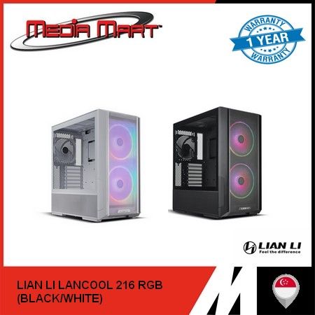 LIAN LI LANCOOL 216 RGB (BLACK/WHITE) ATX CASING | ACCESSORIES : FRONT ...
