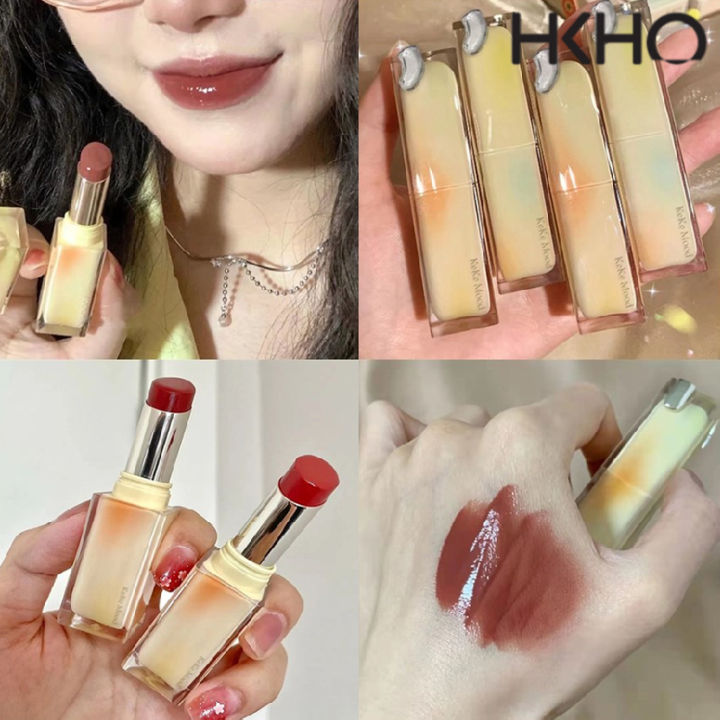HKHO Moisturizing Long Lasting Lipstick Matte Milk Tea Color Mirror Lip ...