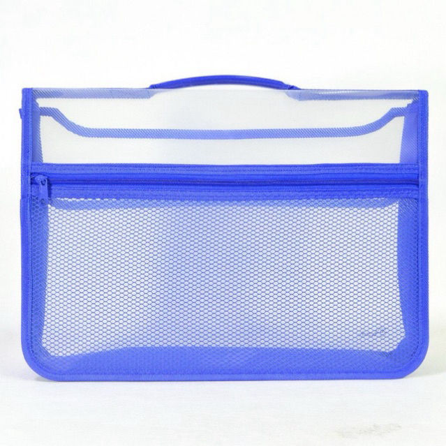 Map Plastik Kancing 2 Jaring Folio / Zipper School Bag / Map Tenteng ...