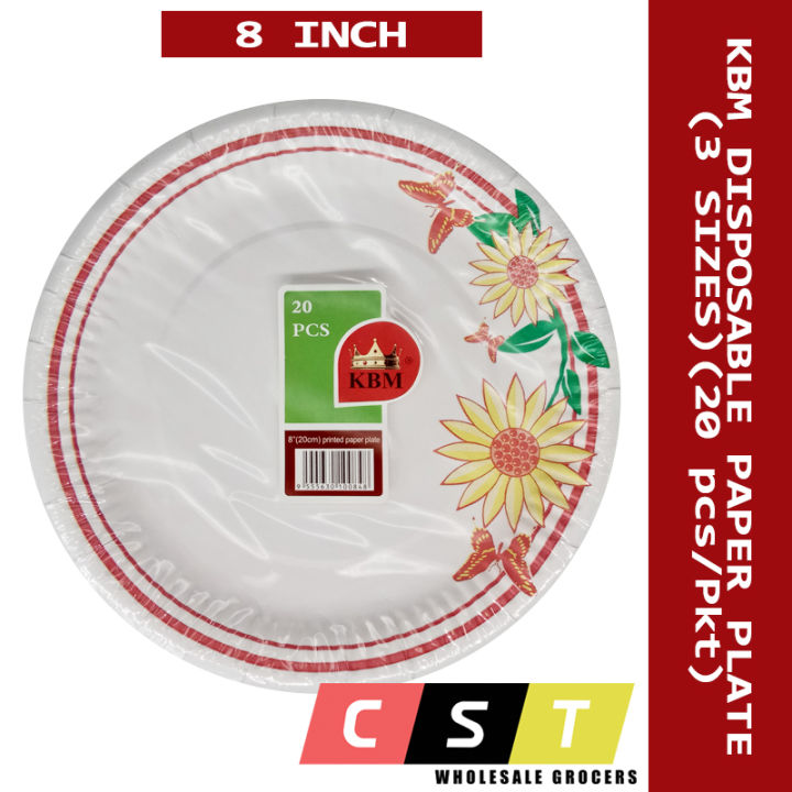 Disposable Paper Plates For Party BBQ Craft (20pcs/pkt) | Lazada