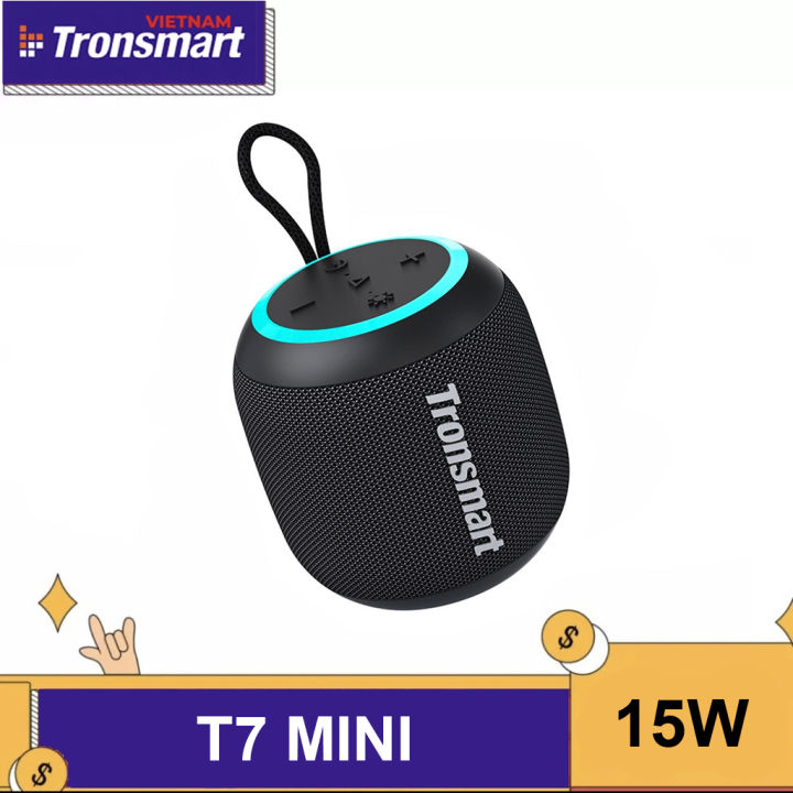 Loa Bluetooth 5.3 Tronsmart T7 mini Công suất 15W, Chống nước IPX7 Hỗ trợ Thẻ TF Micro, Có dải ...
