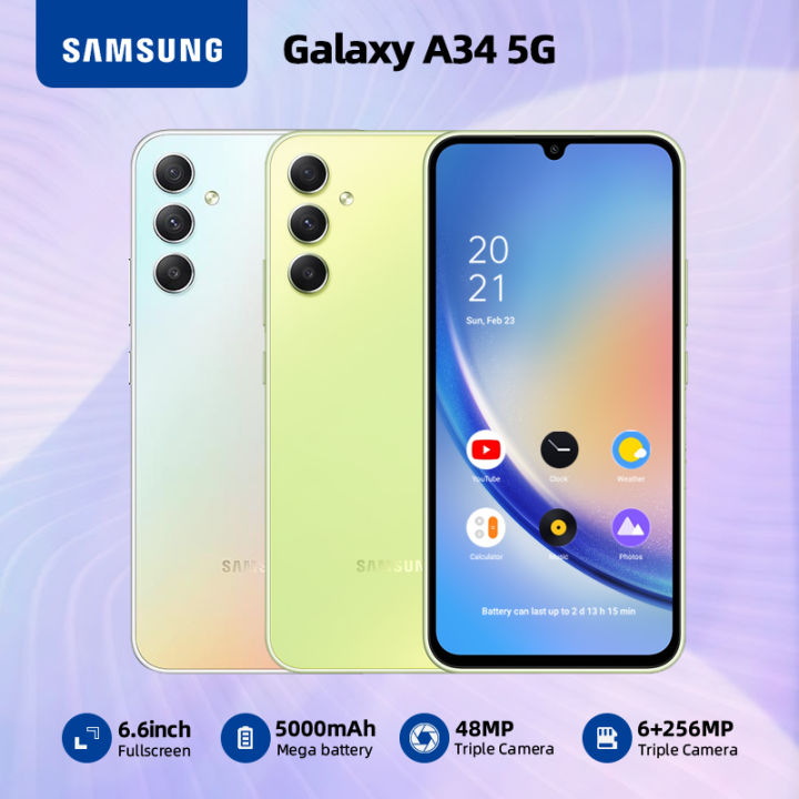 Samsung Galaxy A34 5G Smartphone | 8GB+256GB | Octa-core Processor | 6. ...