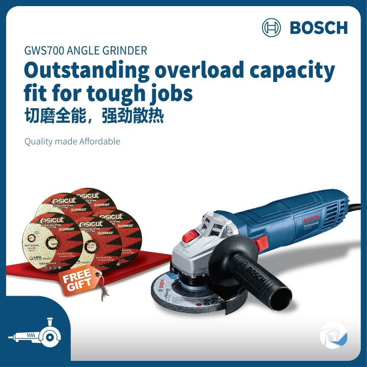 BOSCH GWS700 710W 4" 100MM CORDED ANGLE GRINDER 670W - 06013756L0 ...