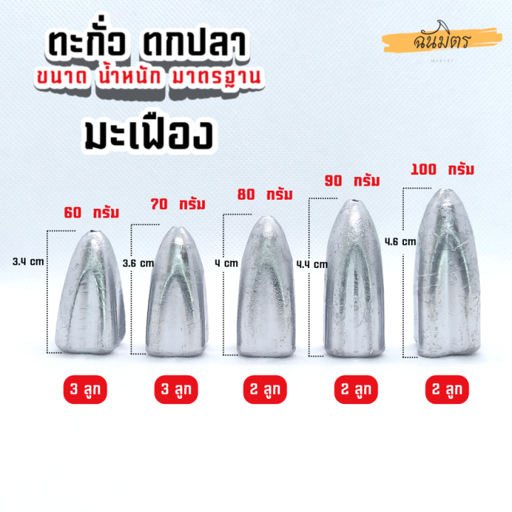 ตะกั่วตกปลา ทรงมะเฟือง 60g 70g 80g 90g 100g น้ำหนัก ขนาด มาตรฐาน ตะกั่วฟิวตกปลา ตะกั่วเท็กซัส ...