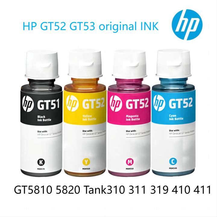 HP GT51/ GT53 and GT52 Original Ink Bottle Set of 4 Colors (Black,Cyan ...