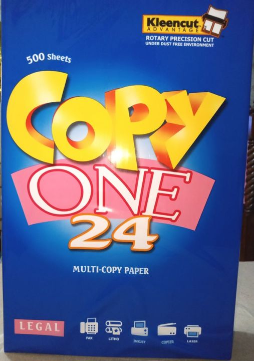 Copy One Multi-Copy Paper, Legal (8.5" x 13"), 80 gsm/Subs 24 | Lazada PH