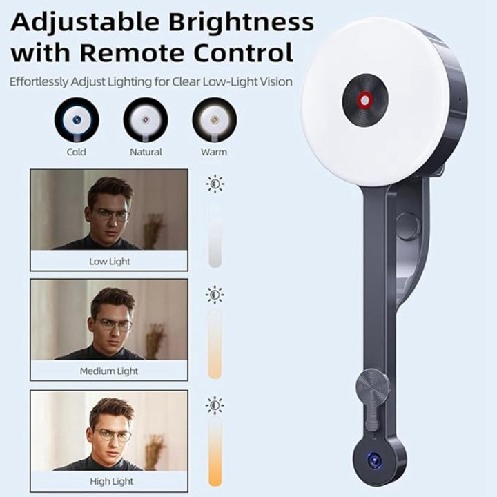 【JIS】-4K Webcam with Fill Light,HD 4k/30FPS Webcam for PC Laptop, Eye ...