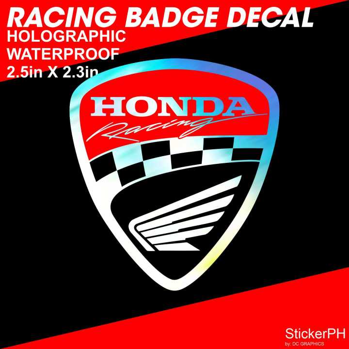 HONDA RACING BADGE DECAL HOLOGRAPHIC | Lazada PH