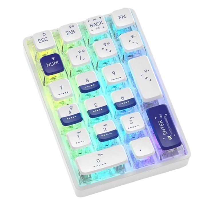 Mechanical Keypad K21 Bluetooth Number Pad 21 Key Transparent Photoshop ...