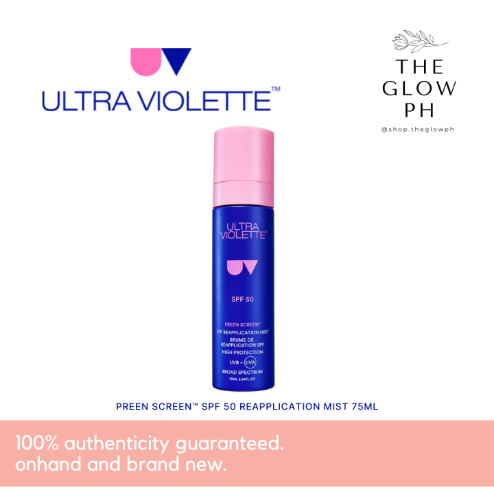 [AUTHENTIC] ULTRA VIOLETTE Preen Screen™ SPF 50 Reapplication Mist 75ml ...