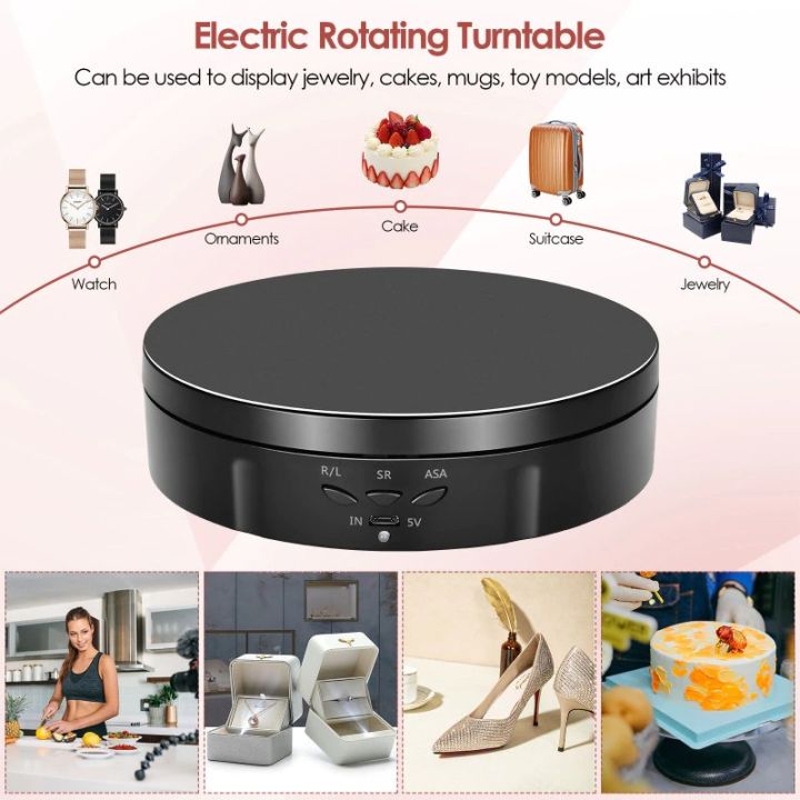 Alas Meja Putar Elektrik Rotating Display Stand Fotografi | Lazada ...