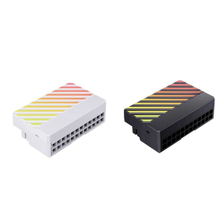 ATX 24Pin ARGB Adapter 90°Converter 24PIN RGB Power Cord Adapter for ...